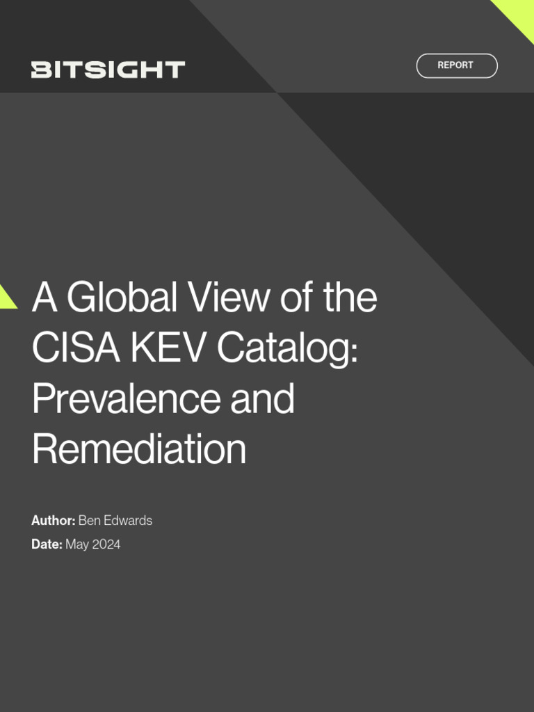 Bitsight A Global View of Cisa Kev Catalog | PDF | Vulnerability ...