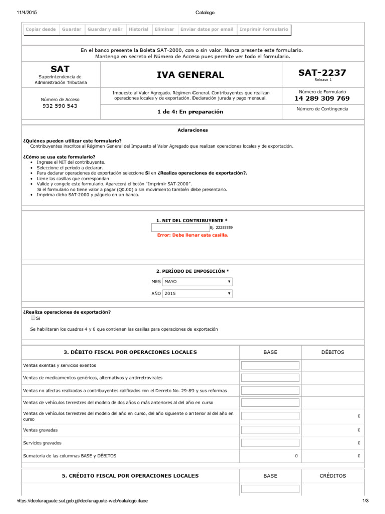 Ejemplo Formulario IVA Guate | PDF | Impuesto al valor agregado | Impuestos