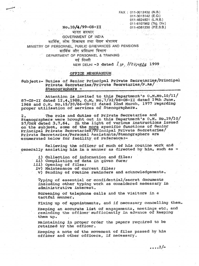 Duties SR - PPS PPS PS PA D | PDF