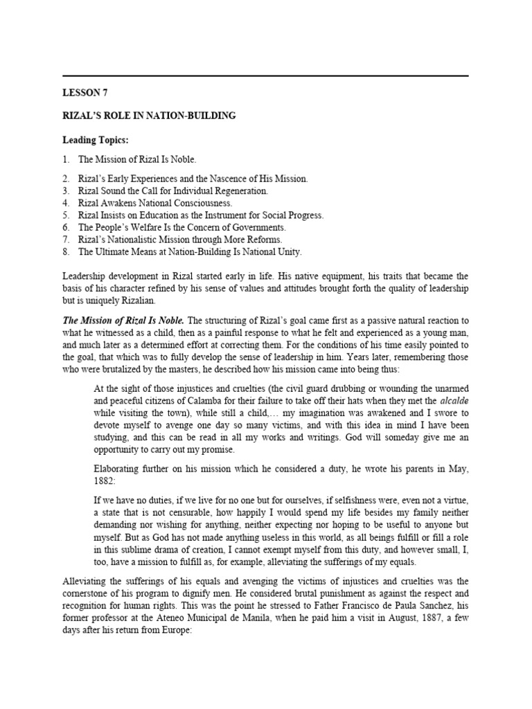 RIZAL-Module 6 (Lesson 7 & 8) | PDF | Philippines | Conscience