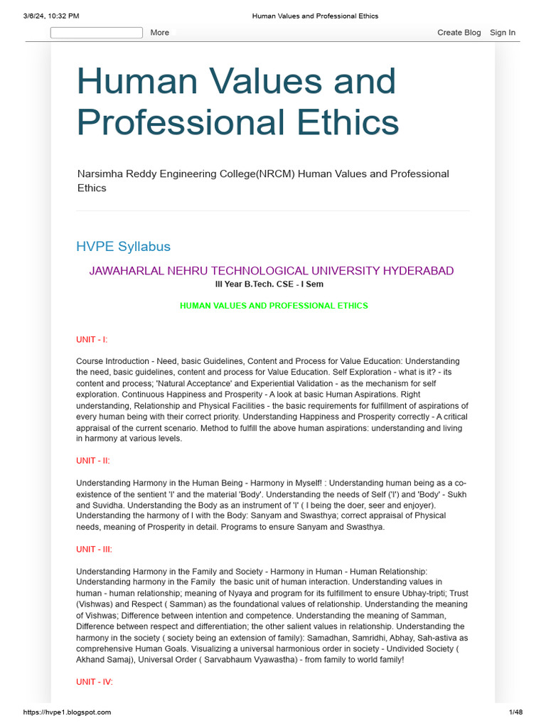 Human Values and Professional Ethics | PDF | Happiness | Goal
