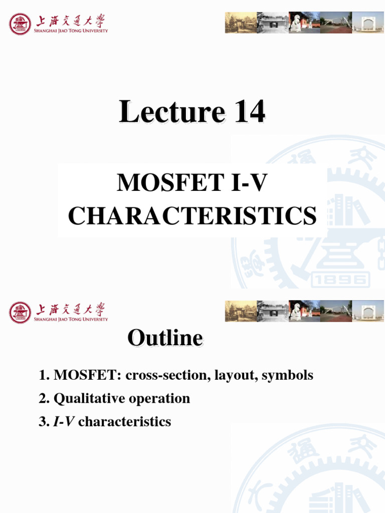 Lec14 MOSFET I-V Characteristics | PDF | Field Effect Transistor | Mosfet