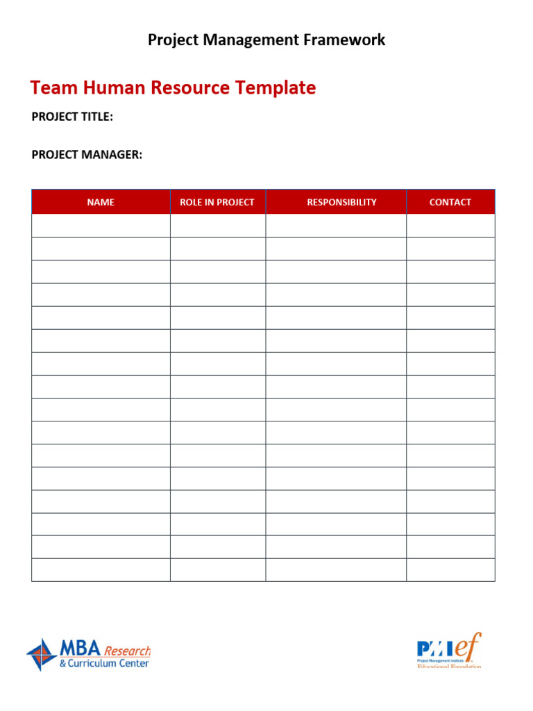 PM Framework Templates-1 | PDF | Project Management | Human Communication