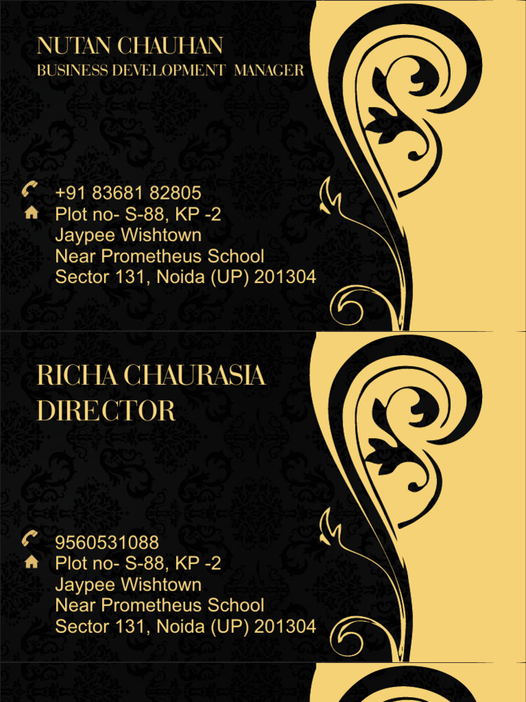 visiting card | PDF