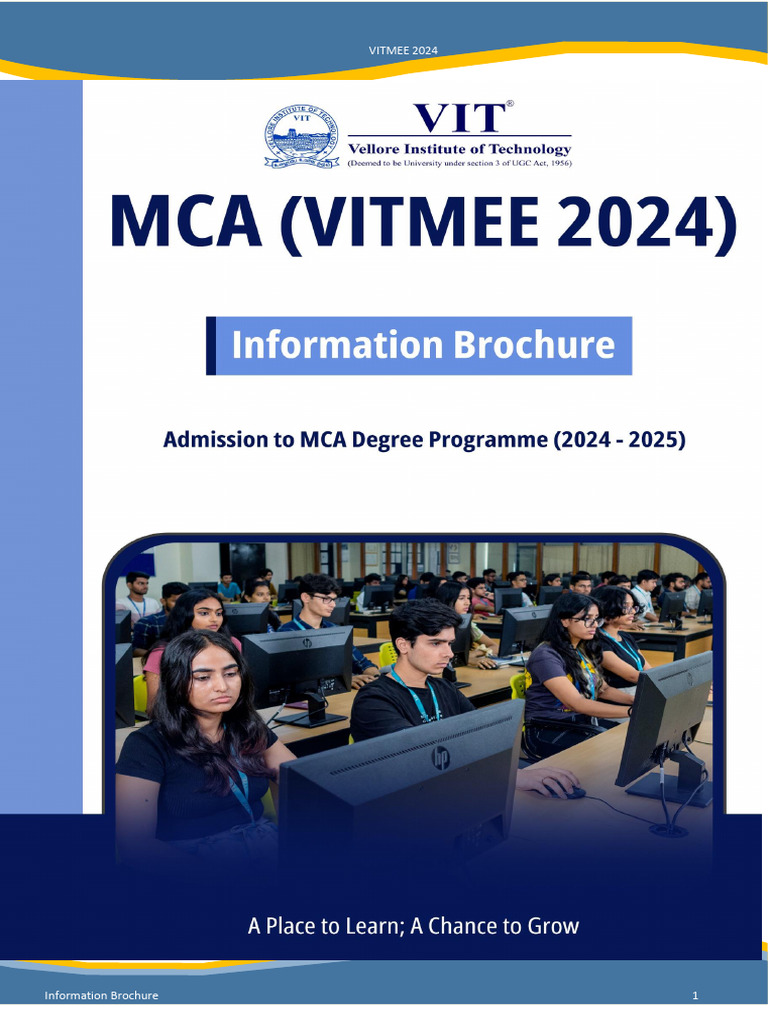 MCA VITMEE Information Brochure 2024 | PDF