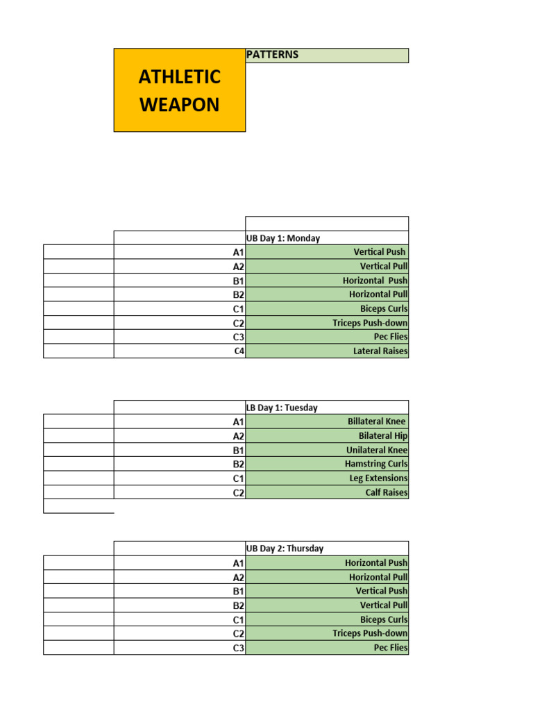 Athletic-Weapon - Block-1 - Big-Gun | PDF | Physical Exercise ...