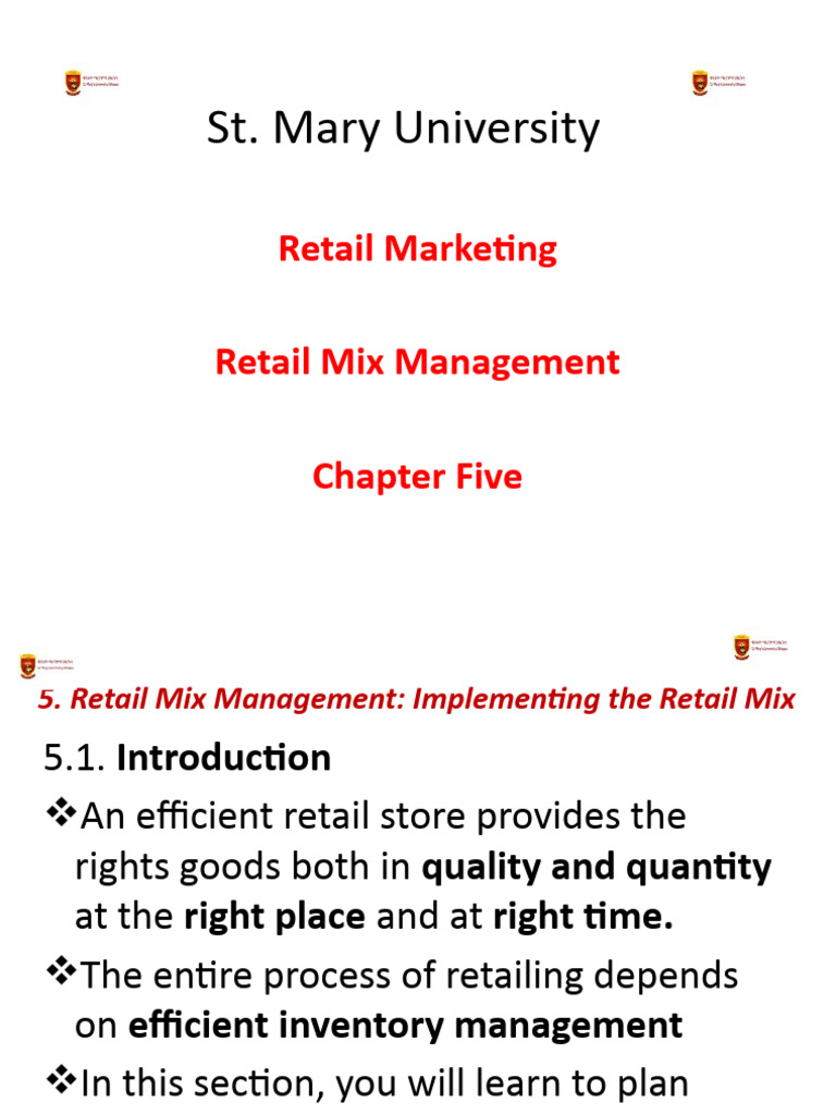 Retail Mix Management Strategies | PDF | Retail | Merchandising