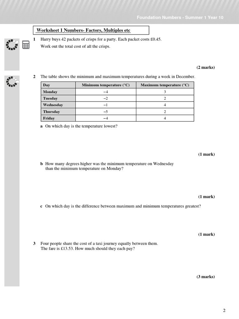 Year-10-Maths Quiz Practice-2-27 | PDF | Factorization | Mathematics