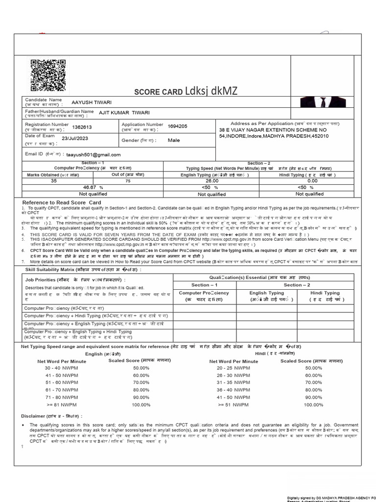 LDKSJ DKMZ: Score Card | PDF