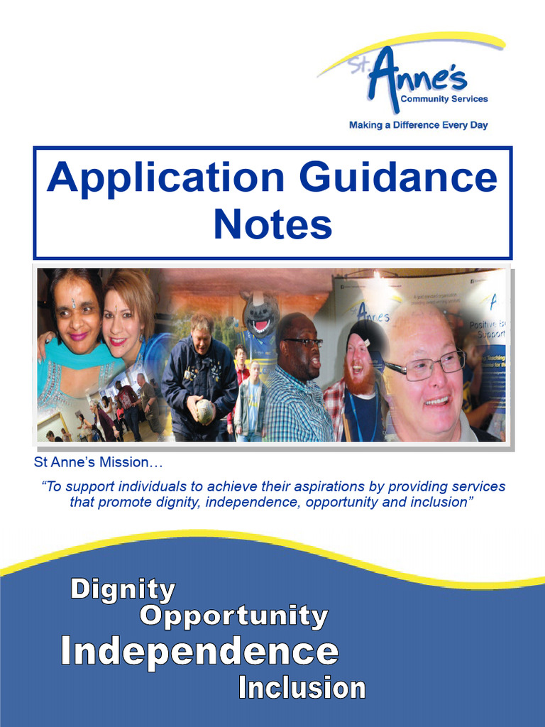 Applicant Guidance Notes July 2014 | PDF | Employment | Disability