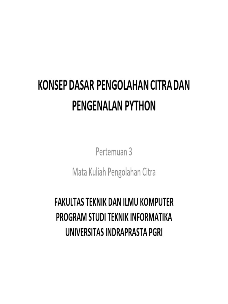 Pengolahan Citra 03 | PDF