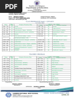 Timetable - Grade 8 | PDF