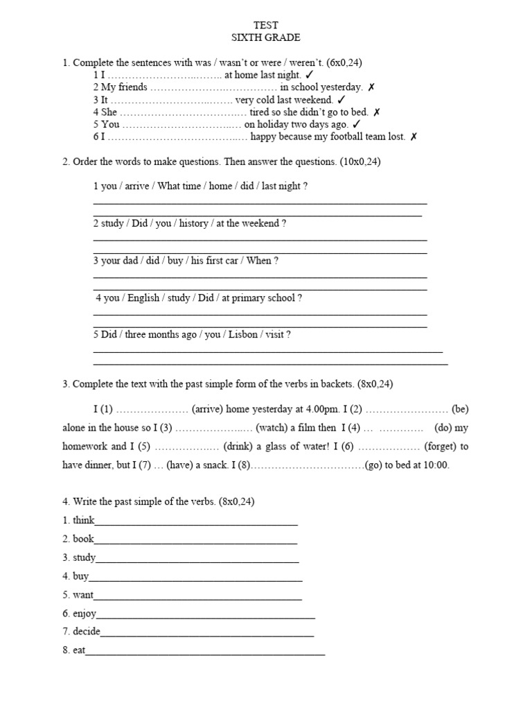 Test Unit 4 | PDF | Linguistics | Grammar