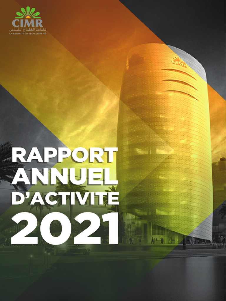 Rapport Annuel CIMR 2021 | PDF | Gestion de la relation client | Retraite