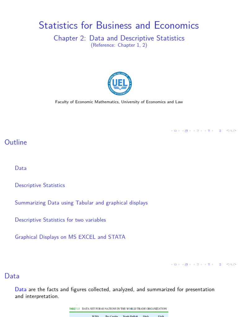 SLIDES Statistics-Chapter 2 | PDF | Statistics | Level Of Measurement