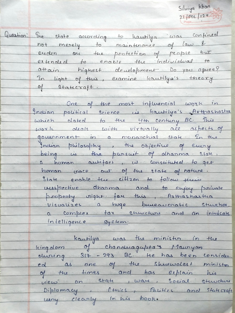 Kautilya's Theory of Statecraft | PDF