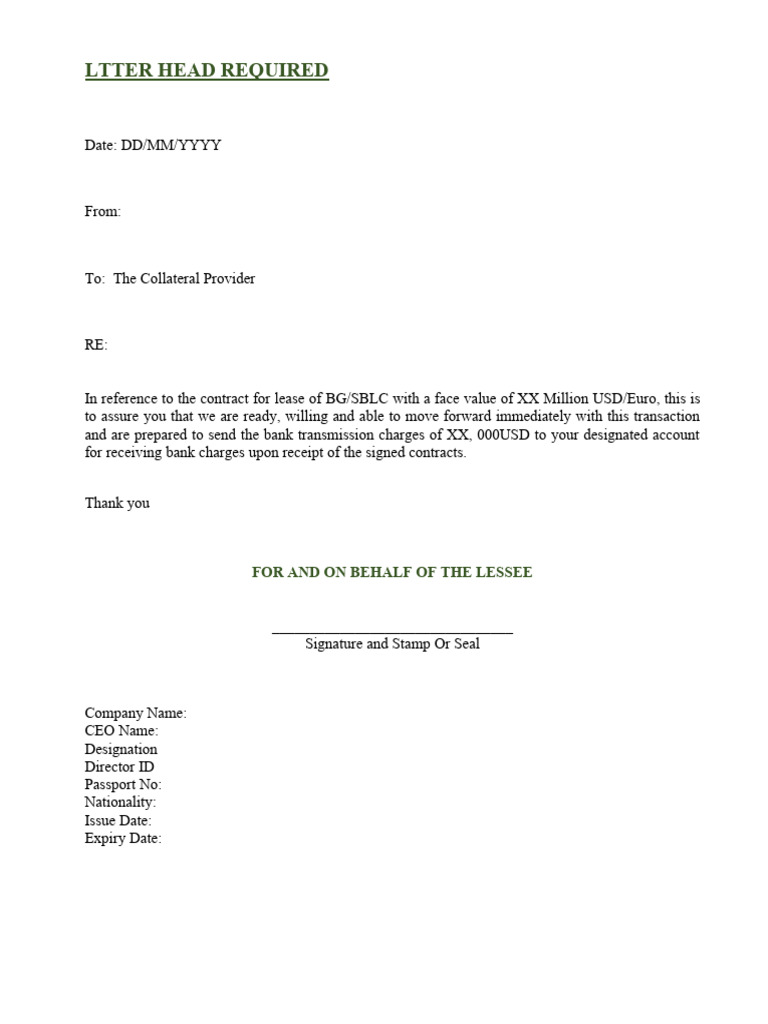 Rwa Letter | PDF