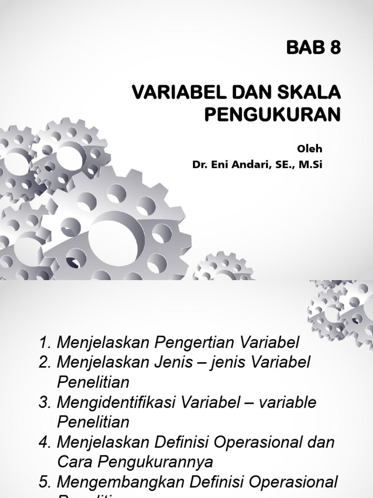 Bab 8 Variabel Skala Pengukurannya | PDF