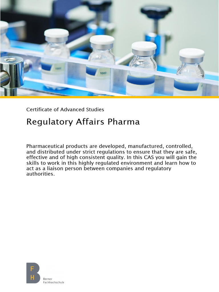 Study Guide Cas Regulatory Affairs Pharma BFH | PDF | Pharmacovigilance | Clinical Trial