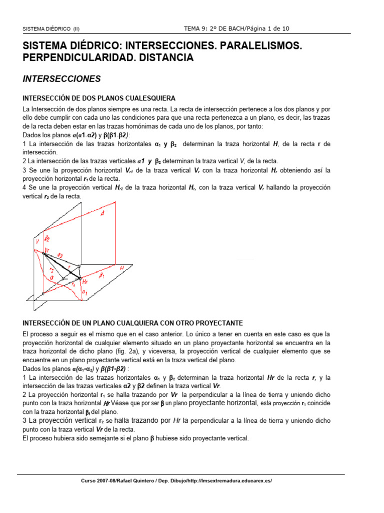 Tema 9 Sistema Diedrico Part 2 | PDF | Triángulo | Geometría euclidiana