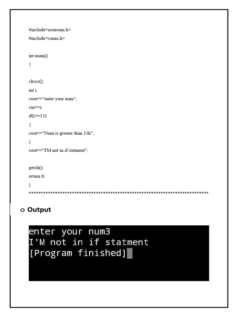 O Output | PDF | Computer Programming