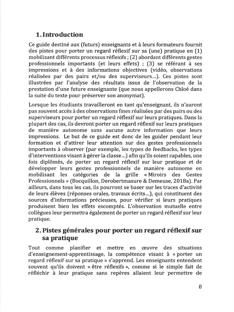 BOQUILLON Analyse Réflexive | PDF