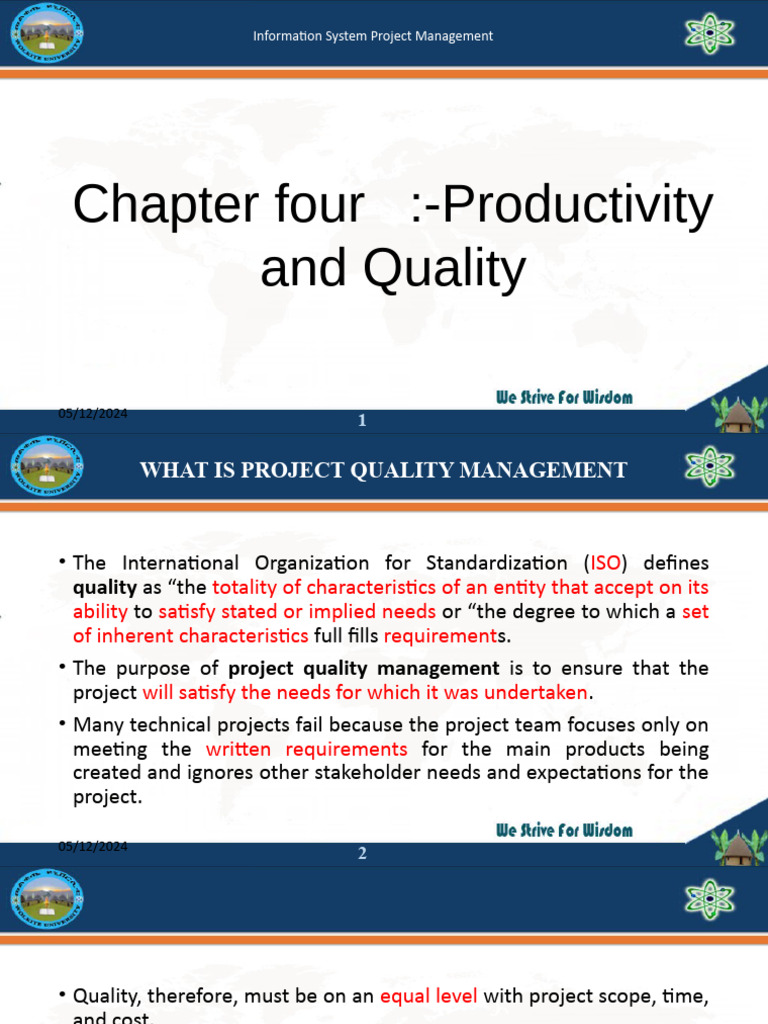 Project Quality Management Essentials | PDF | Procurement | Quality ...