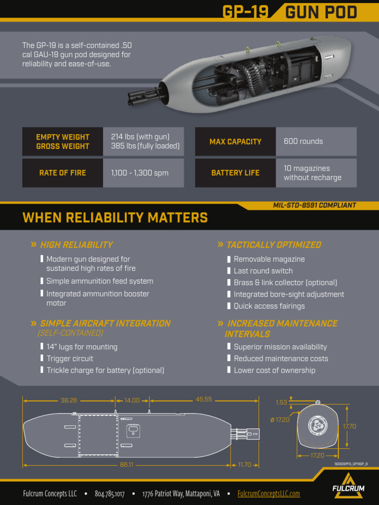 GP-19 GUN POD | PDF | Projectiles | Firearms