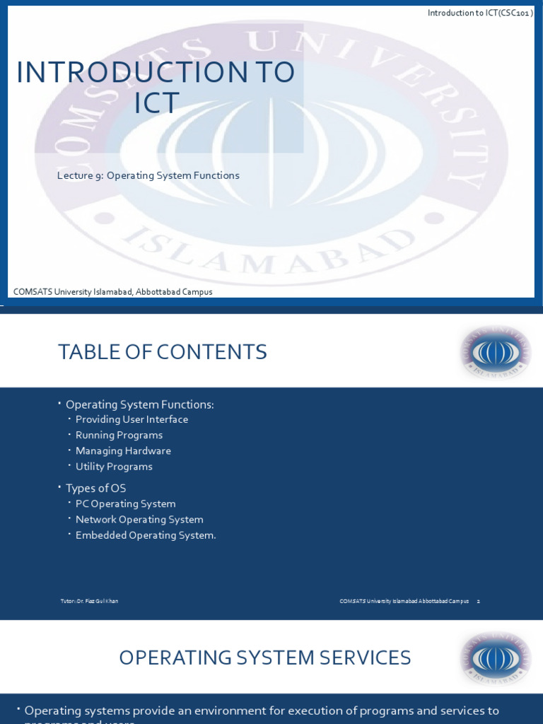 Lecture - 09 Operating System Functions | PDF | Graphical User Interfaces | Operating System