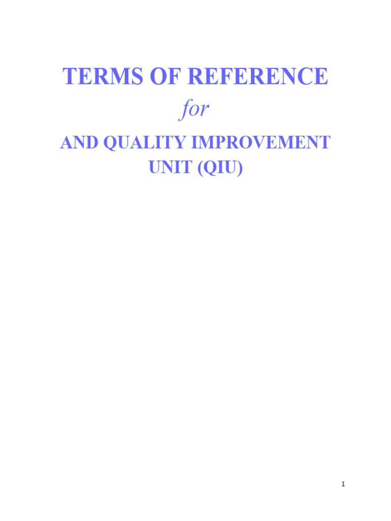Quality Unit TOR | PDF | Risk | Risk Management
