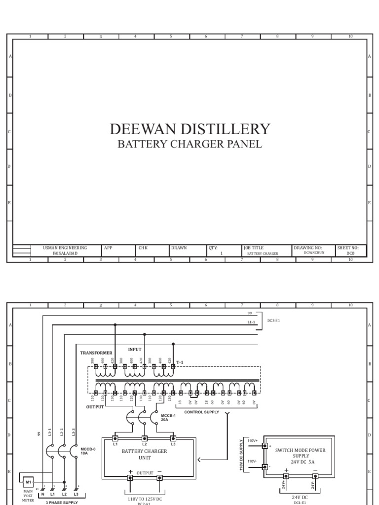 Battery Charger Panel Drawing DCPANCHUN | PDF | Manufactured Goods ...
