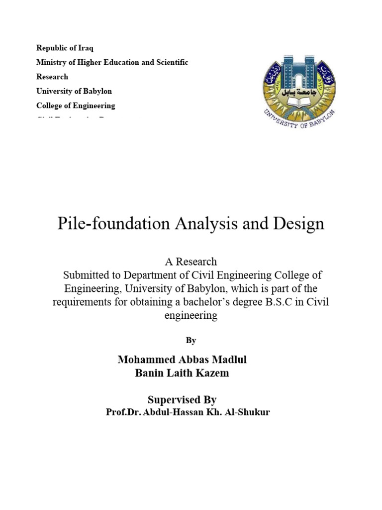 Pile-foundation Analysis and Design | PDF | Deep Foundation | Bending