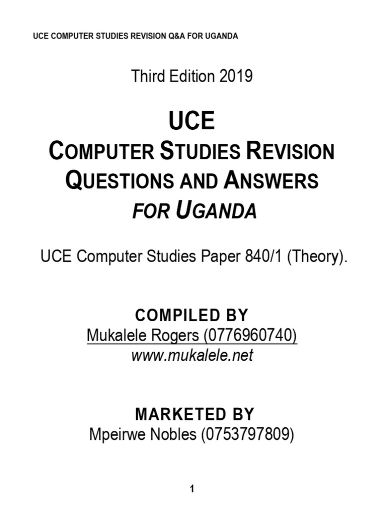 Computer Studies Revision Book Mukalele Rogers | PDF | Computer Virus ...