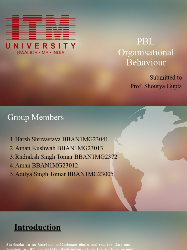 PBL Assignment OB | PDF | Starbucks | Coffee