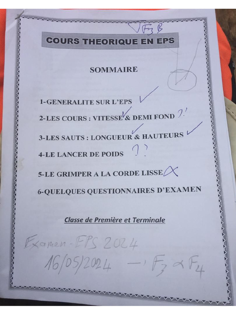 Cours de EPS | PDF