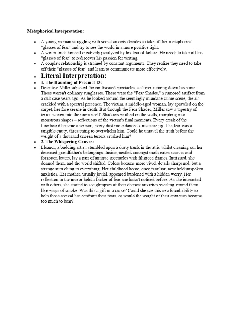 A Metaphorical Interpretation | PDF