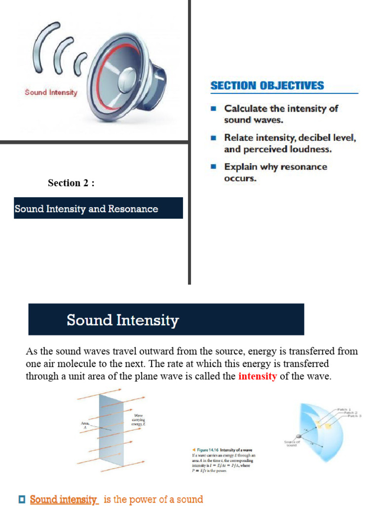 Sound Intensity and Resonance | PDF | Amplitude | Resonance