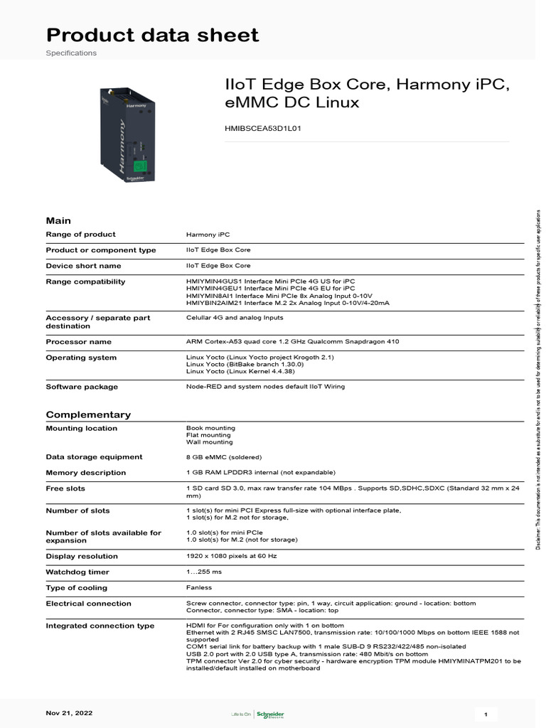 Harmony iPC - HMIBSCEA53D1L01 | PDF | Computer Science | Computing
