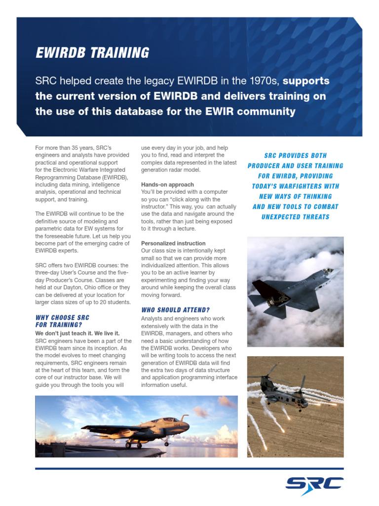 Electronic Warfare EWIRDB Training | PDF | Databases | Data