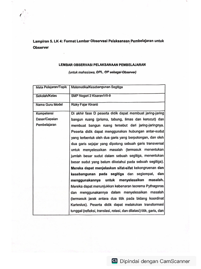 Lk4 Siklus 1 TMN | PDF