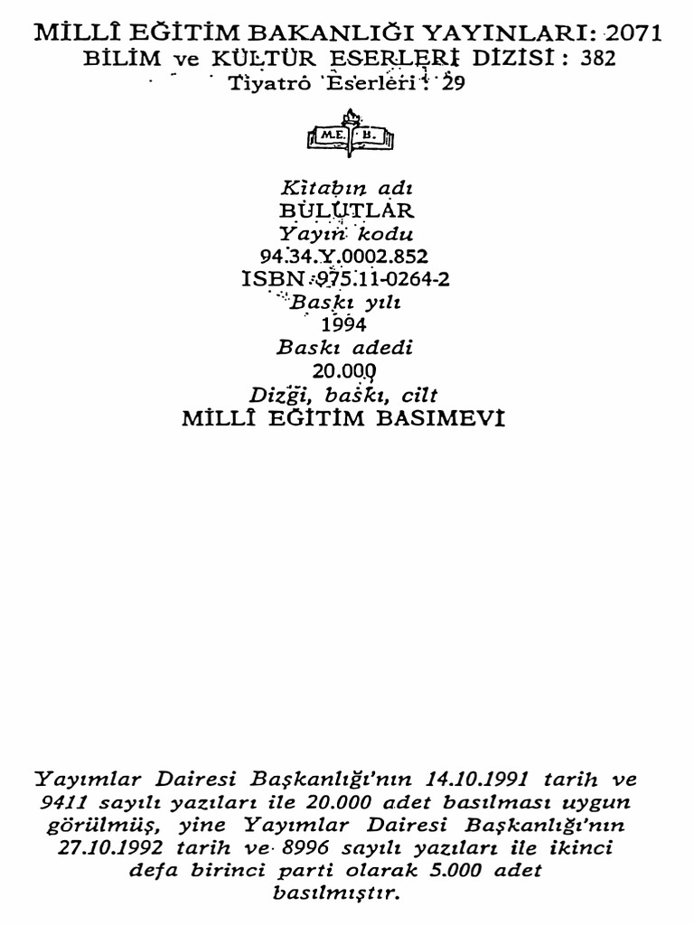 Aristophanes - Bulutlar | PDF