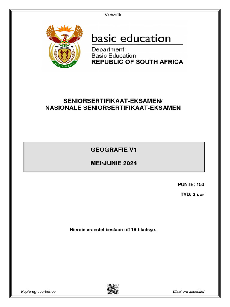 Geography P1 May-June 2024 Afr&Eng | PDF