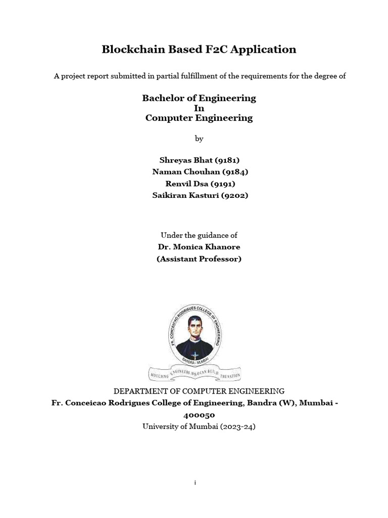 F2C Project Report Final | PDF | Conceptual Model | Supply Chain