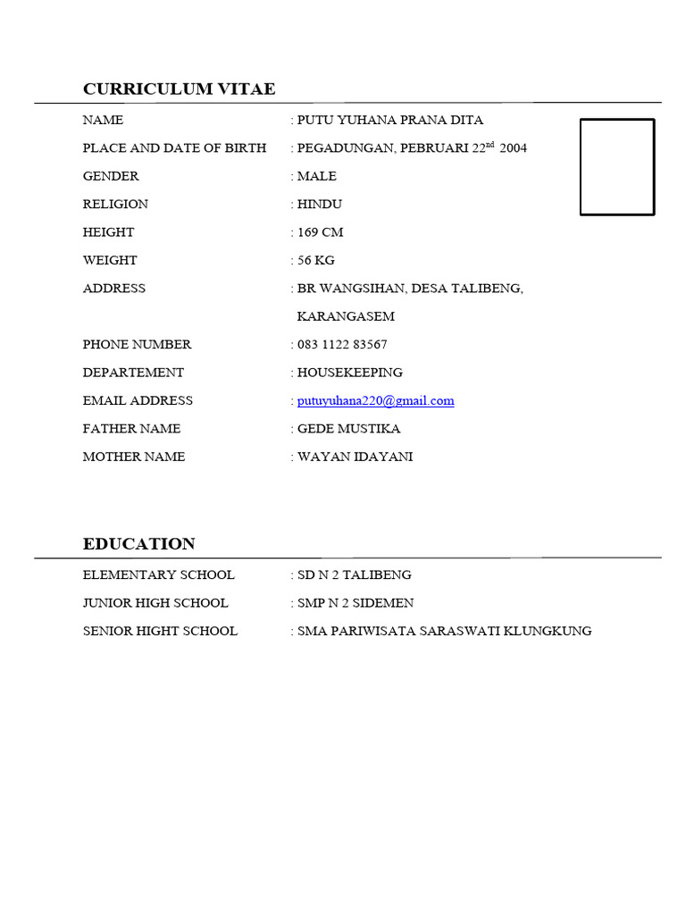 Curriculum Vita1 | PDF