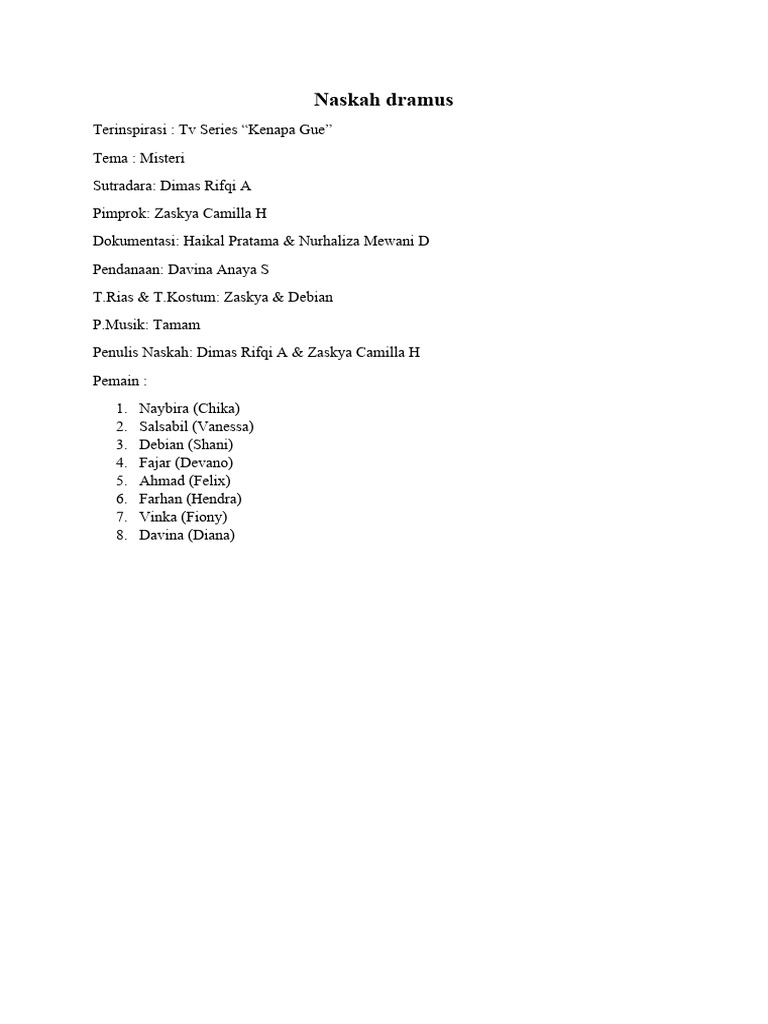 Naskah Dramus | PDF | Puisi