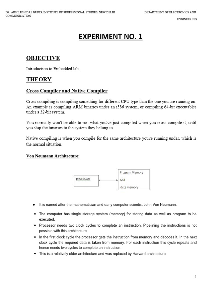 Embedded Systems Lab Overview | PDF | Microcontroller | Central Processing Unit