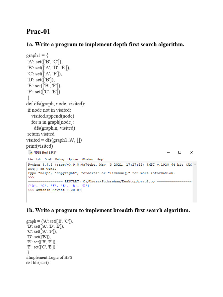AI Practical 07 | Download Free PDF | Combinatorics | Mathematical Relations