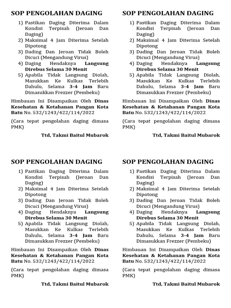 Sop Kurban Pdf
