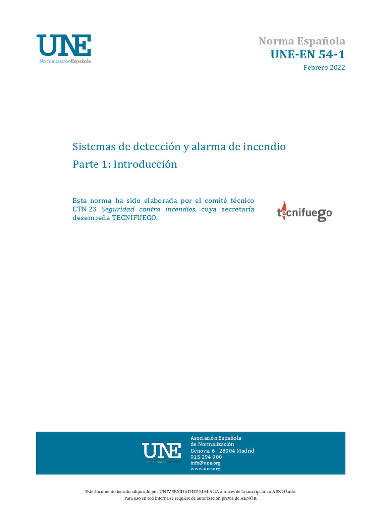 Une-En 54-1-2022 | PDF | Sensor | Ultravioleta