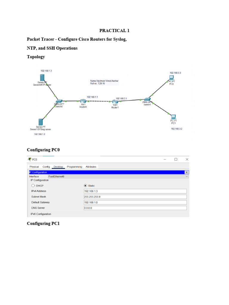 Sic Practical | Download Free PDF | Router (Computing) | Radius